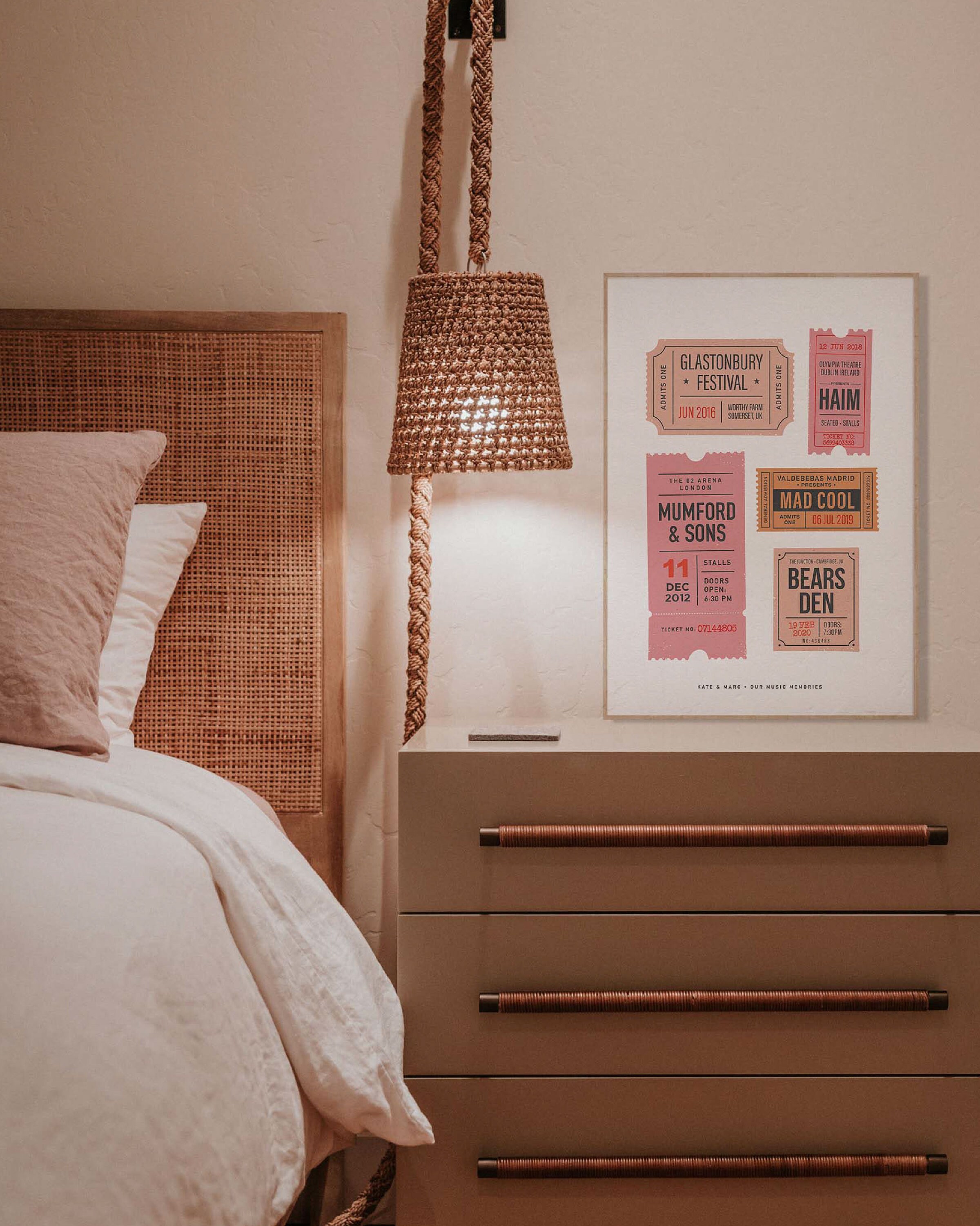 Digital Download | Personalised 5 Retro Gig Ticket Print | Bespoke ...