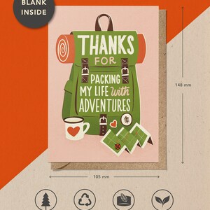 Camping, Hiking, Adventure Illustrated Greeting Card | Eco-friendly ...