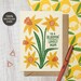 Primrose Floral Illustrated Greeting Card | Modern Eco-friendly Happy ...