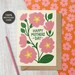 Primrose Floral Illustrated Greeting Card Modern Eco-friendly Happy ...