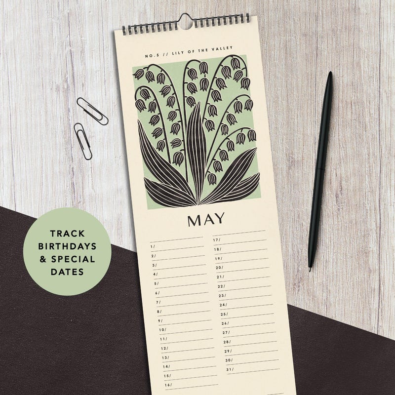 Slim Wall Calendar Art - Etsy