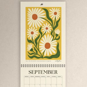 2025 Eco Friendly Wild Flower Wall Calendar, Mid Century Botanical ...