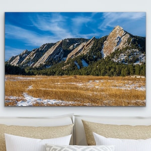 Boulder Flatirons Blue Sky Print - Colorado Chautauqua Park Mountains ...