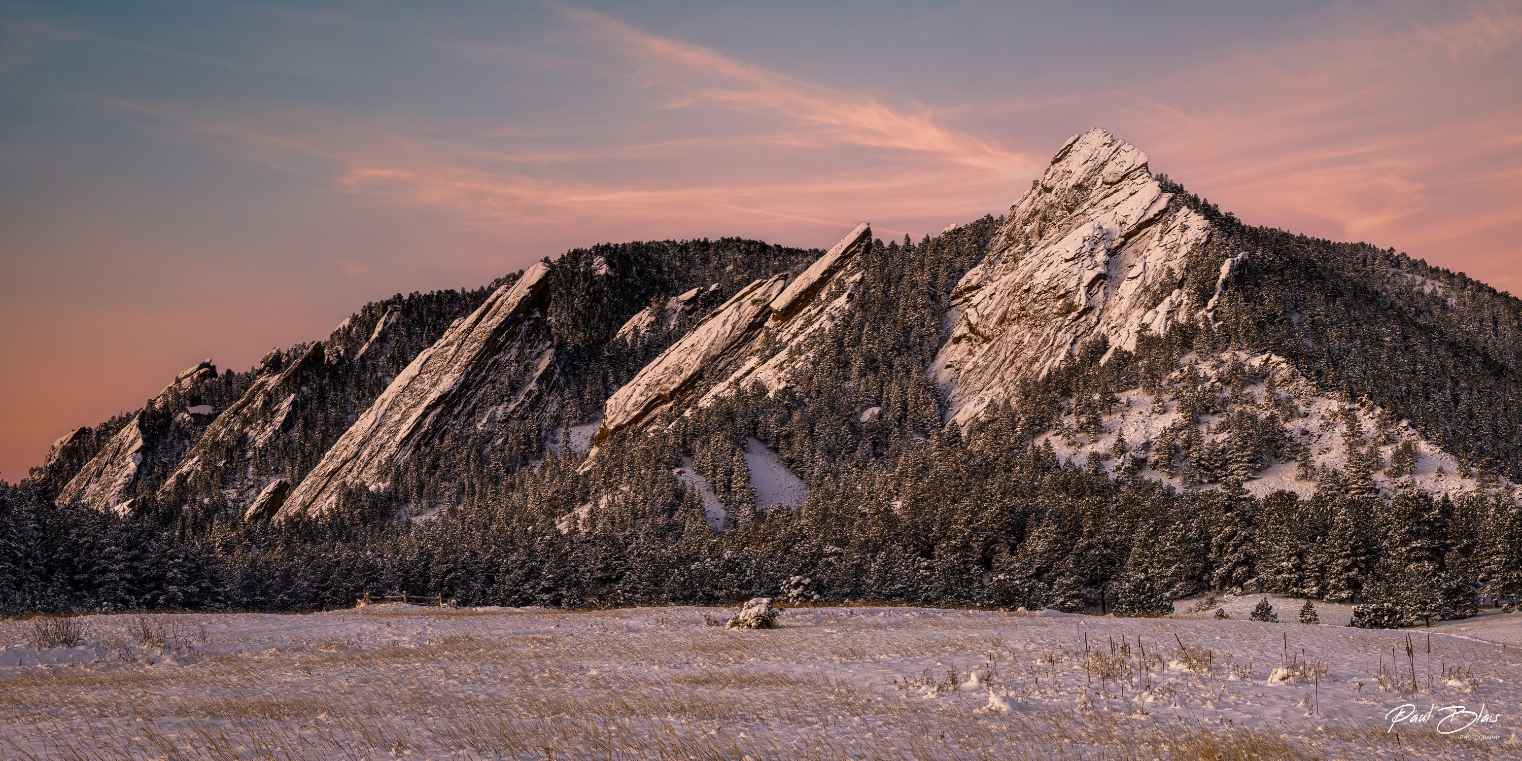 Boulder Flatirons Winter Sunrise Photo Colorado Mountain Wall Art ...