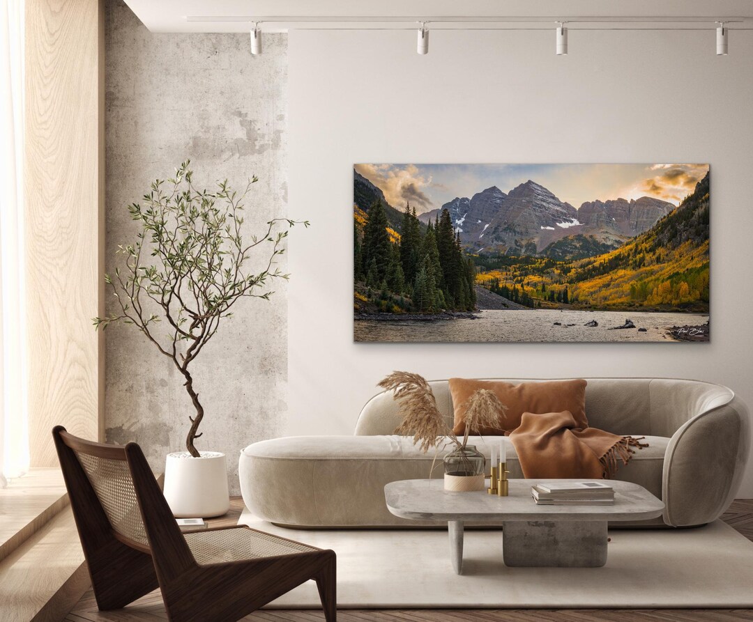 Maroon Bells Print - Aspen Trees Autumn Photo - Fall Sunset - Mountain ...