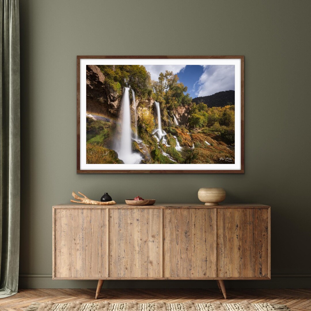 Rifle Falls Print - Colorado Waterfall Cascades Rainbow Photo - Scenic ...