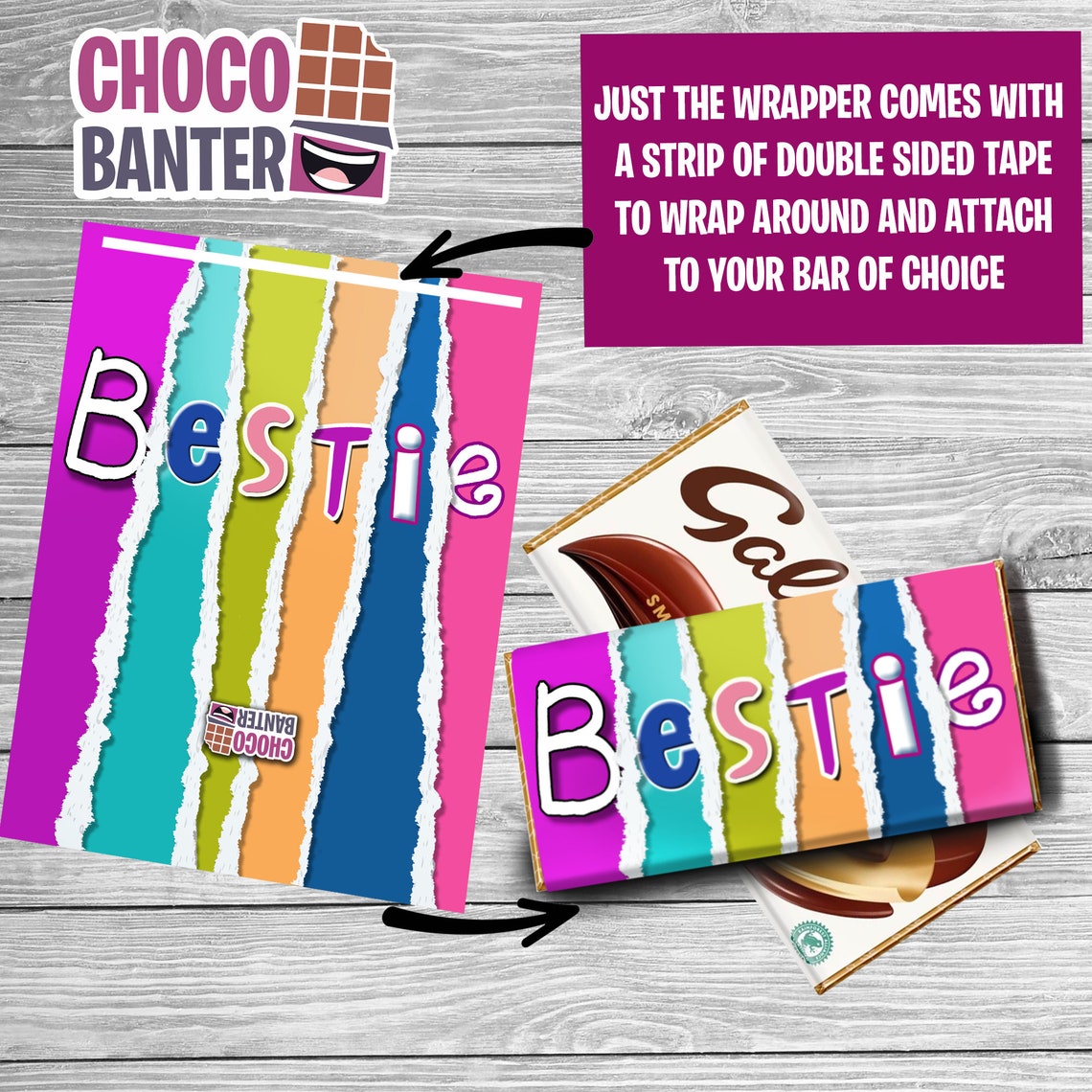 BESTIE Chocolate Bar Chocolate for Friend Best Friend Gift - Etsy