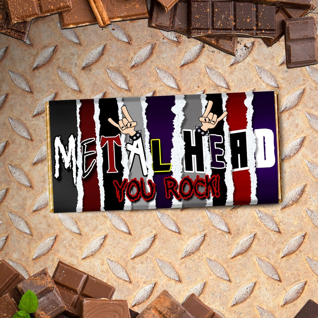 Metal Head Chocolate Bar Wrapper: Rock Music Gift - Etsy UK