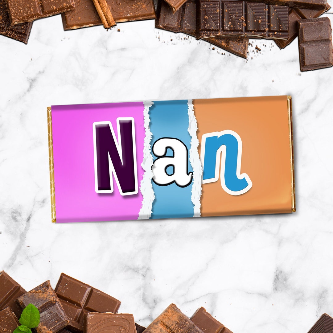 NAN Novelty Chocolate Bar | Chocolate for NAN | Mothers Day Gift | NAN ...