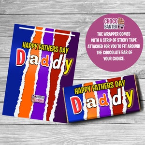 Happy Fathers Day DADDY Novelty Chocolate Bar | Chocolate for Dad ...