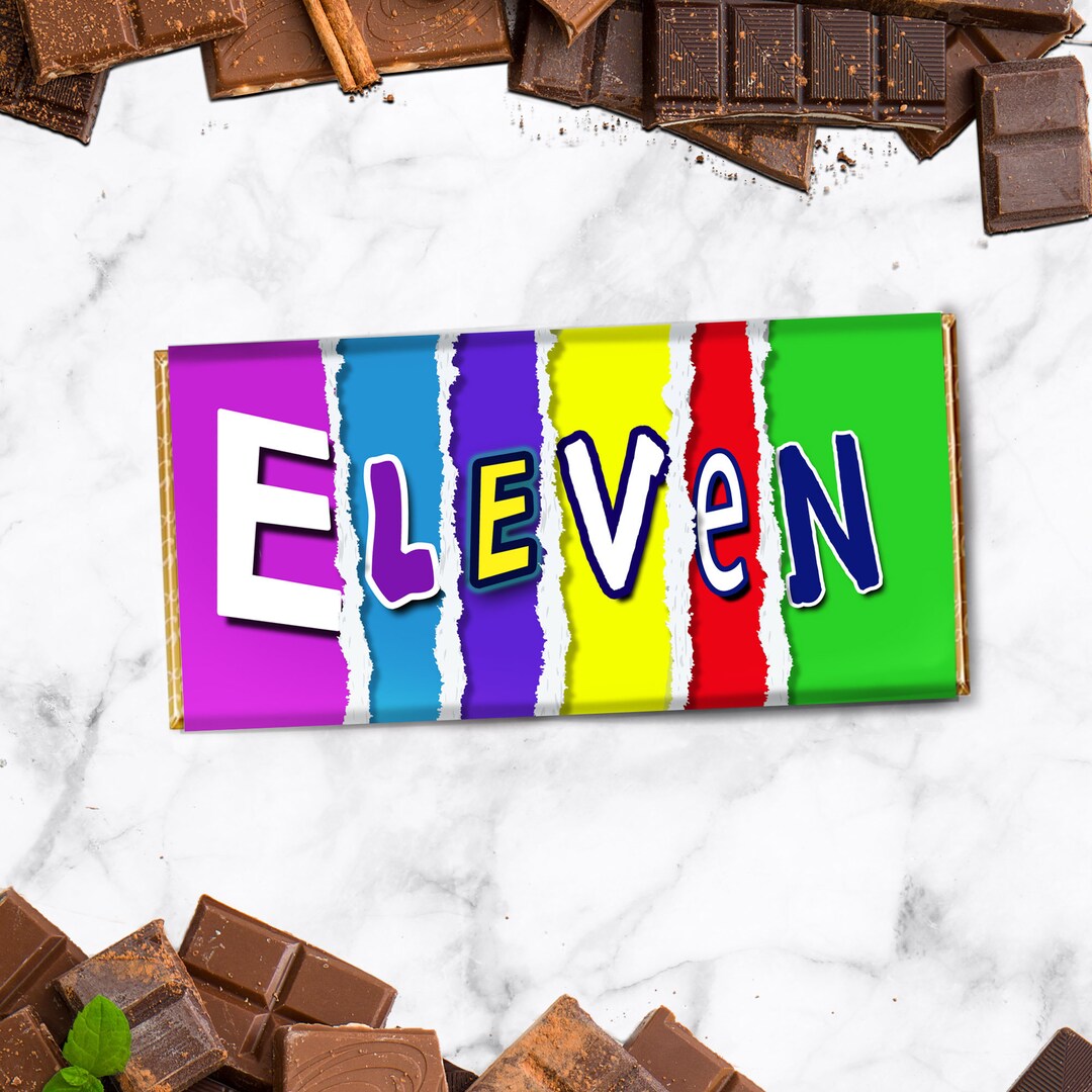 11th Birthday Novelty Chocolate Bar: Ripped Design Wrapper - Etsy