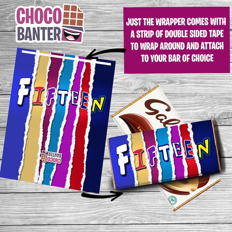 15th Birthday Chocolate Bar | Novelty Ripped Design Wrapper - Etsy