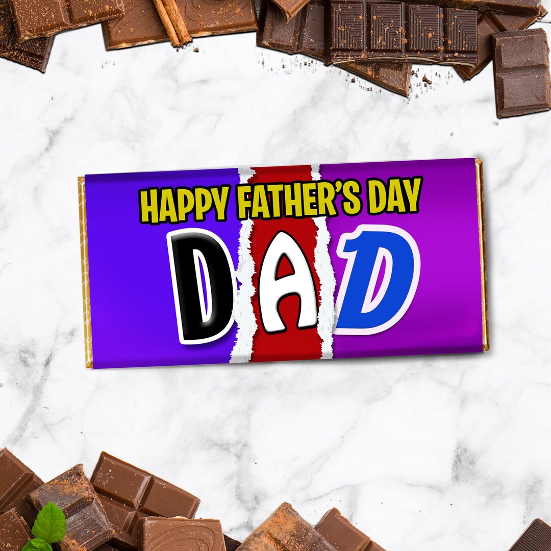 Happy Fathers Day DAD Novelty Chocolate Bar | Chocolate for Dad ...
