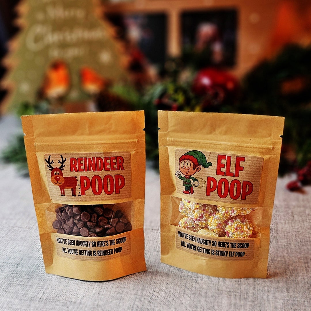 Reindeer Poop/ Elf Poop Christmas Joke Gift | Novelty Sweet Bag | Funny ...