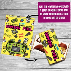 Personalized Gaming Fuel Chocolate Bar Wrapper | Gamer Gift - Etsy UK