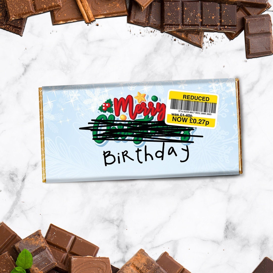 Funny Merry Birthday Birthday Gift Chocolate Bar | Printed Chocolate ...