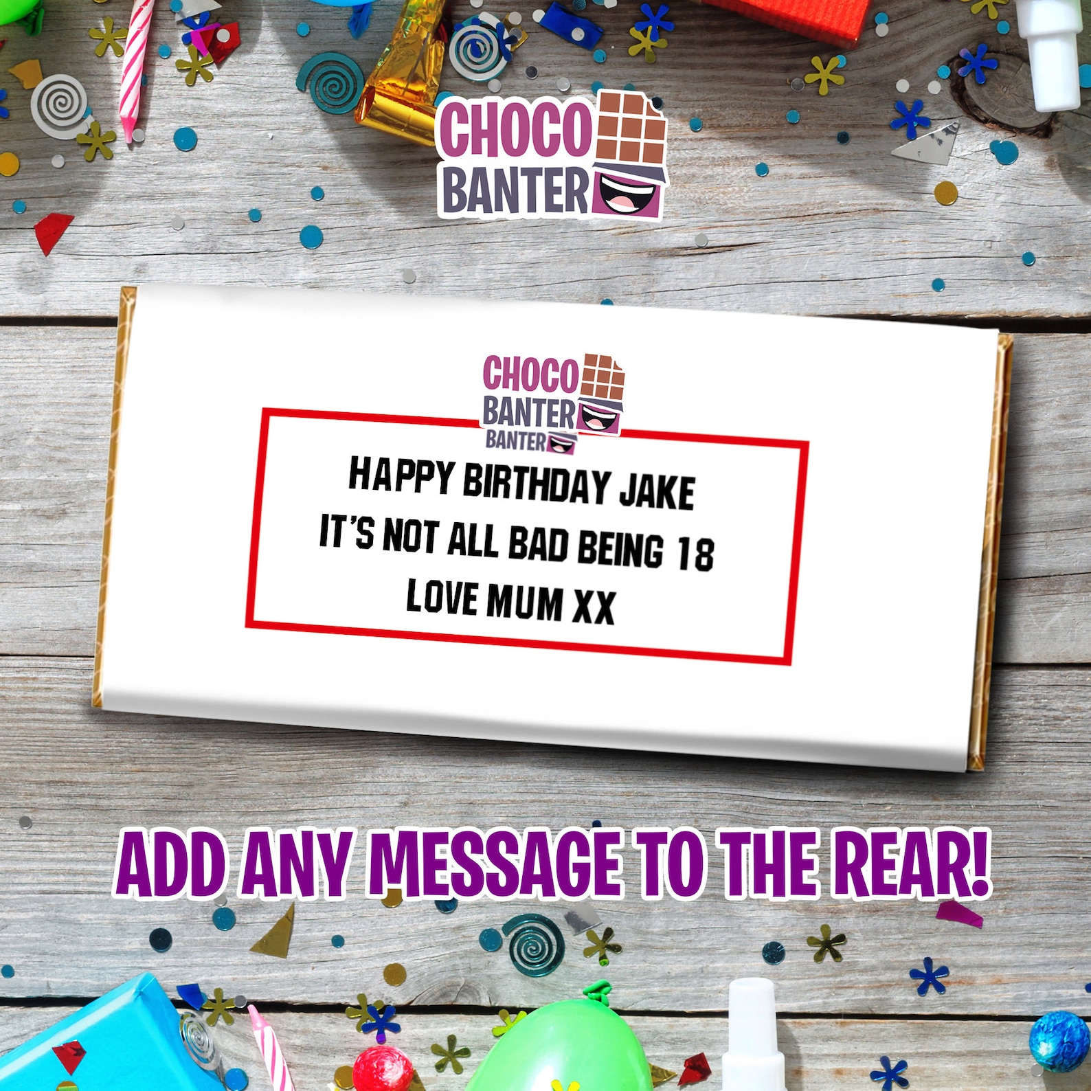 18th Birthday Funny Chocolate Bar Wrapper Personalised With - Etsy
