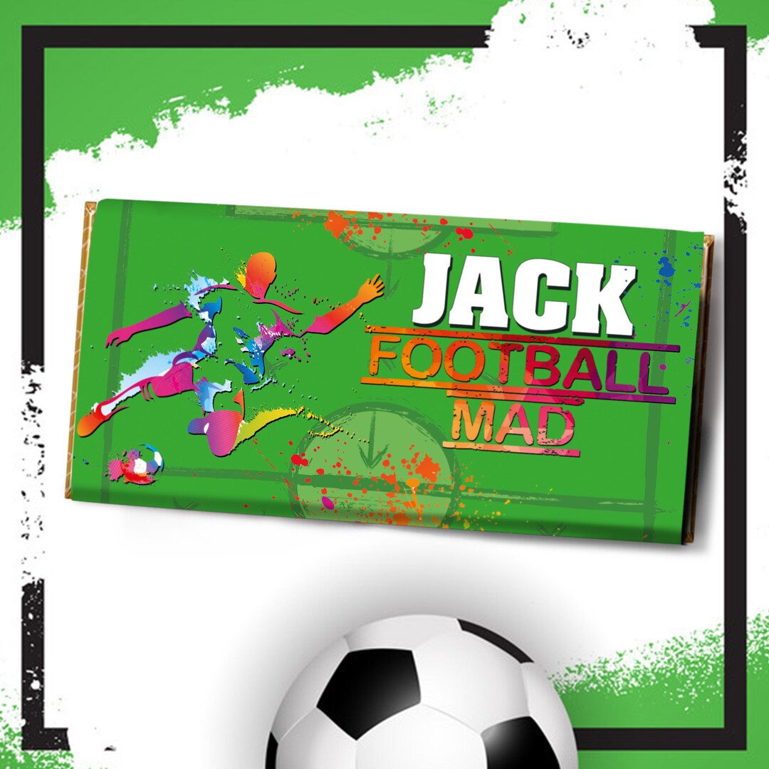 Personalized Football Chocolate Bar | Gift for Footballer - Etsy