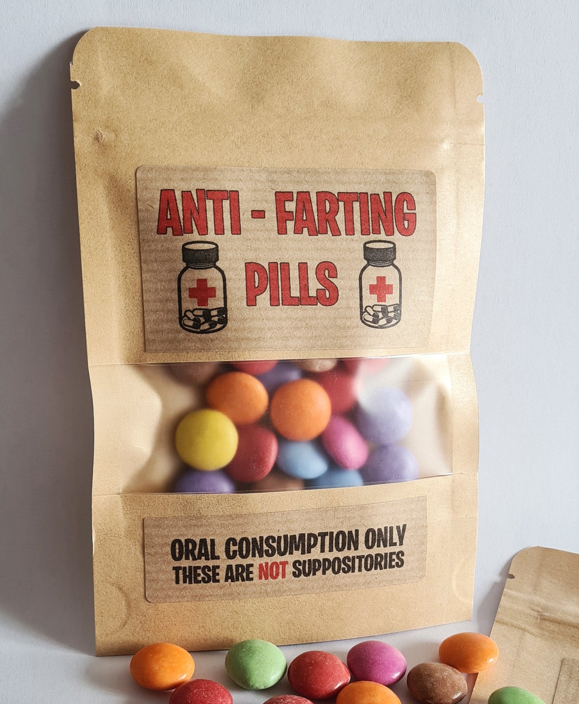 Anti Farting Pills Novelty Smarties Treat Bag Joke Gift Etsy