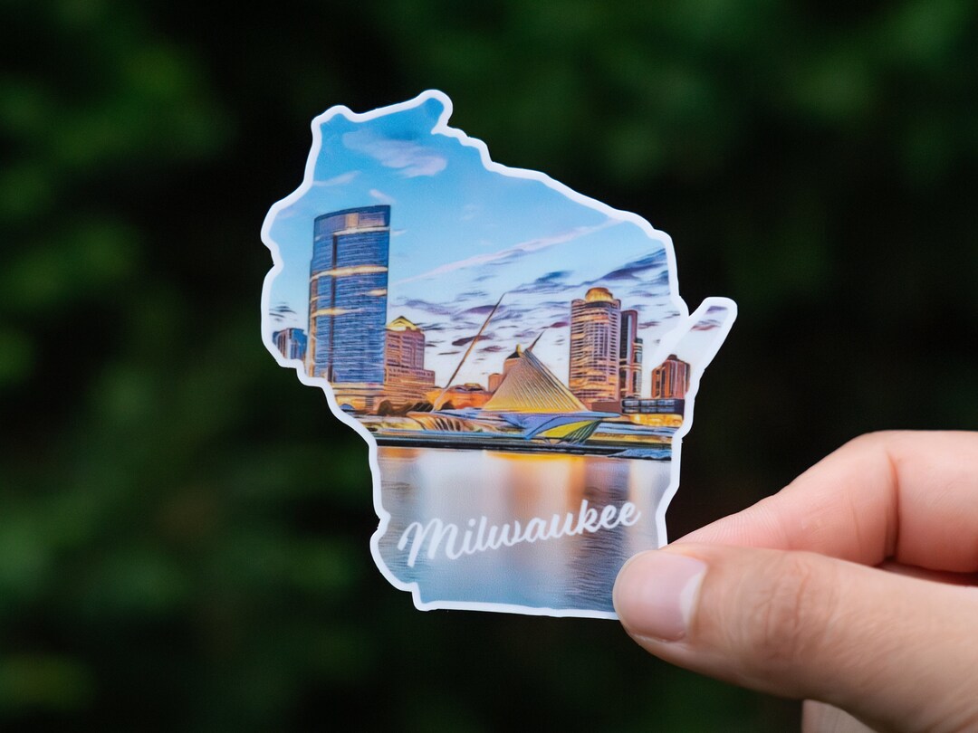 Milwaukee, Wisconsin・3" Waterproof Vinyl Sticker・vivid Colors・laptop ...