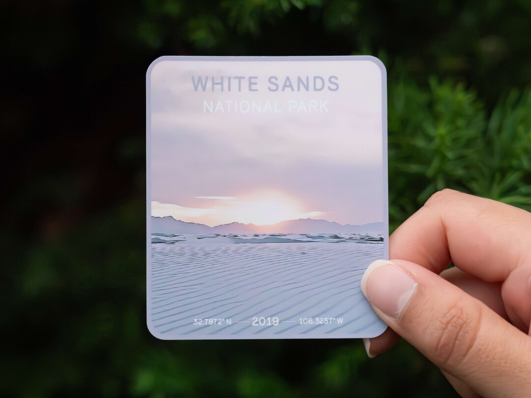 White Sands National Park・3" Waterproof Sticker・laptop Sticker ...