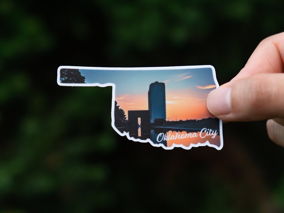 Oklahoma City, Ok・3" Waterproof Vinyl Sticker・vivid Colors・laptop ...