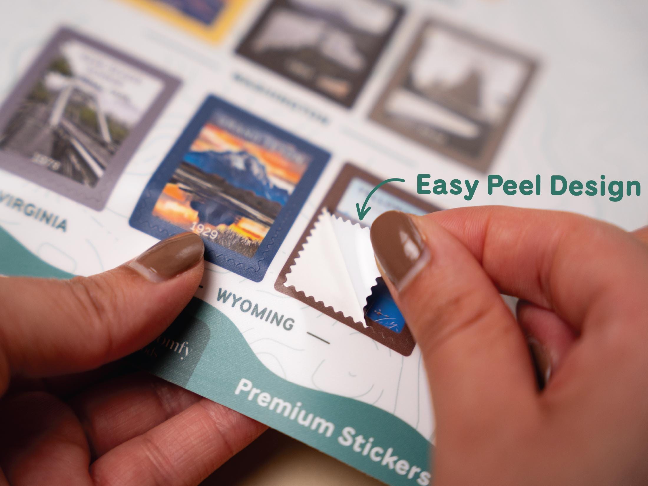 National Park Stamp-style Sticker Set・16"x20" Poster・all 63 U.S ...