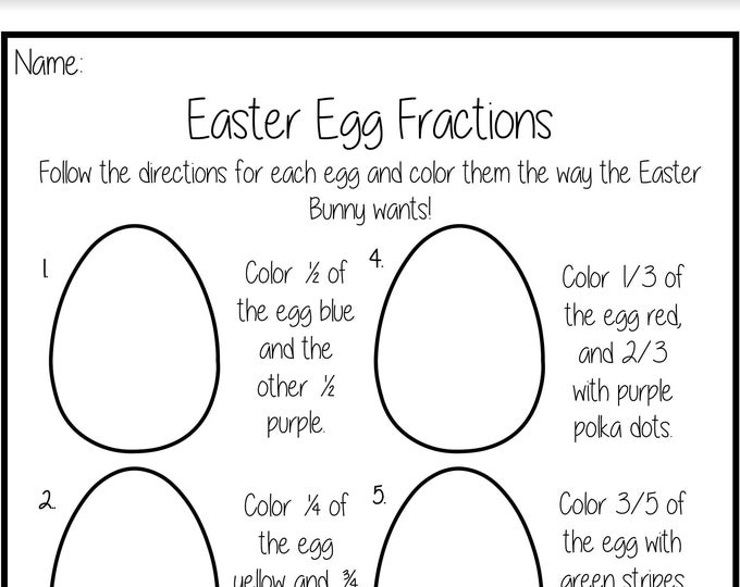 Easter Egg Fractions - Etsy