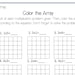 Color the Array Multiplication - Eight Worksheets - Etsy
