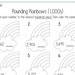 Rounding Rainbow Worksheets (10's, 100's, 1000's) - Etsy