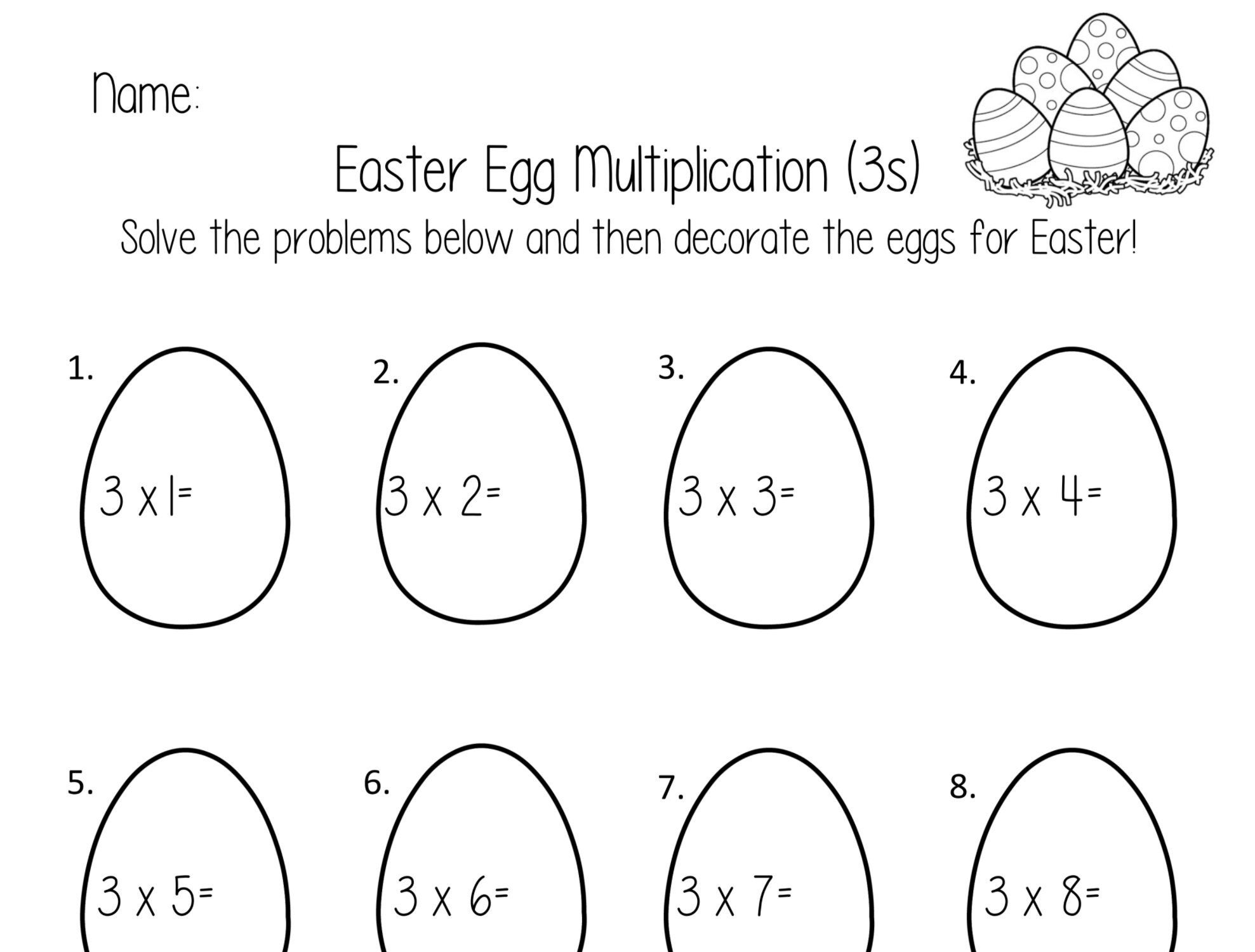 Easter Egg Multiplication - Etsy