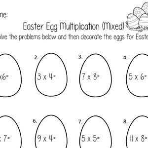 Easter Egg Multiplication - Etsy