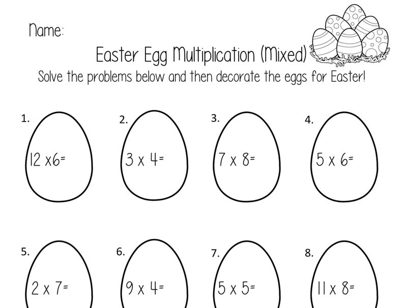Easter Egg Multiplication - Etsy