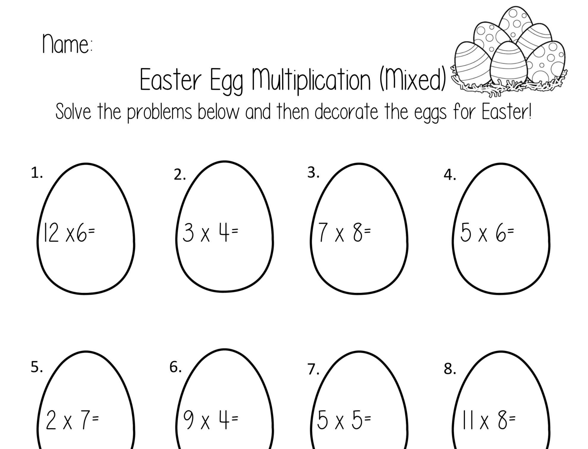 Easter Egg Multiplication - Etsy
