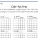 Color the Array Multiplication - Eight Worksheets - Etsy