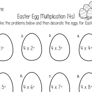 Easter Egg Multiplication - Etsy