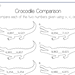 Crocodile Comparison Worksheets (greater Than, Less Than, Equal To) - Etsy