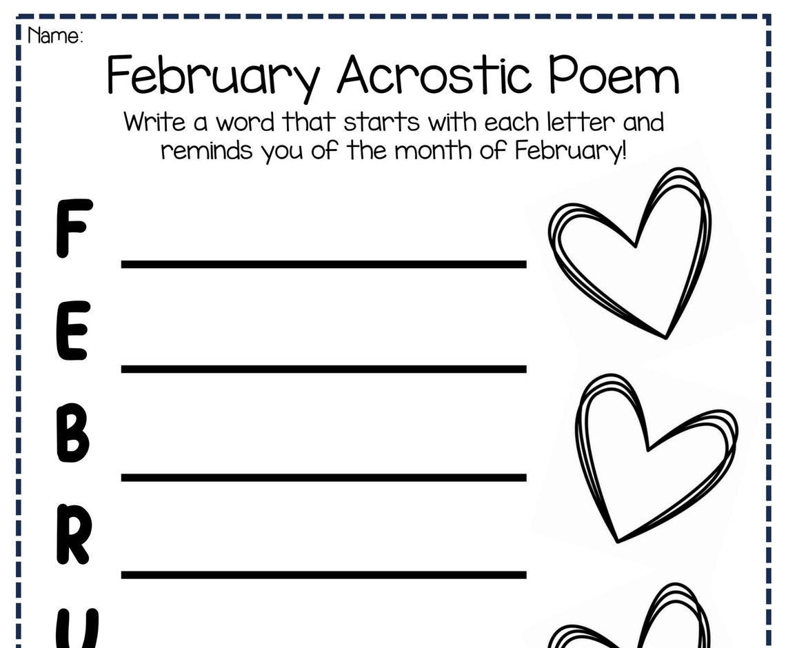 Valentine Morning Work - 14 Days - Etsy