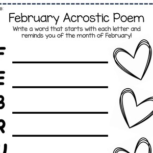 Valentine Morning Work - 14 Days - Etsy