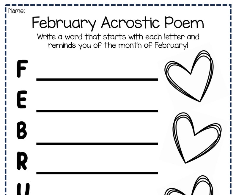 Valentine Morning Work - 14 Days - Etsy