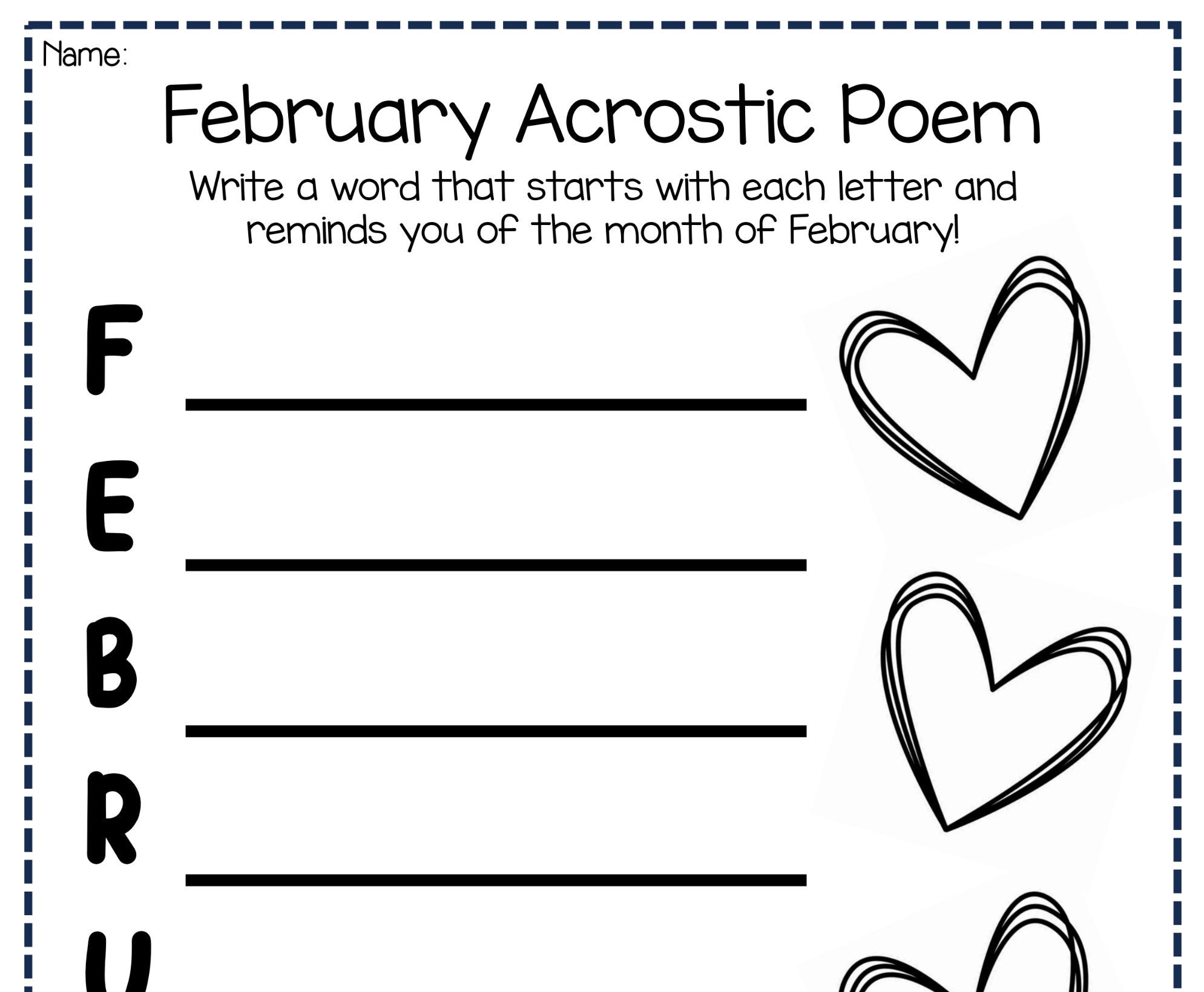 Valentine Morning Work - 14 Days - Etsy