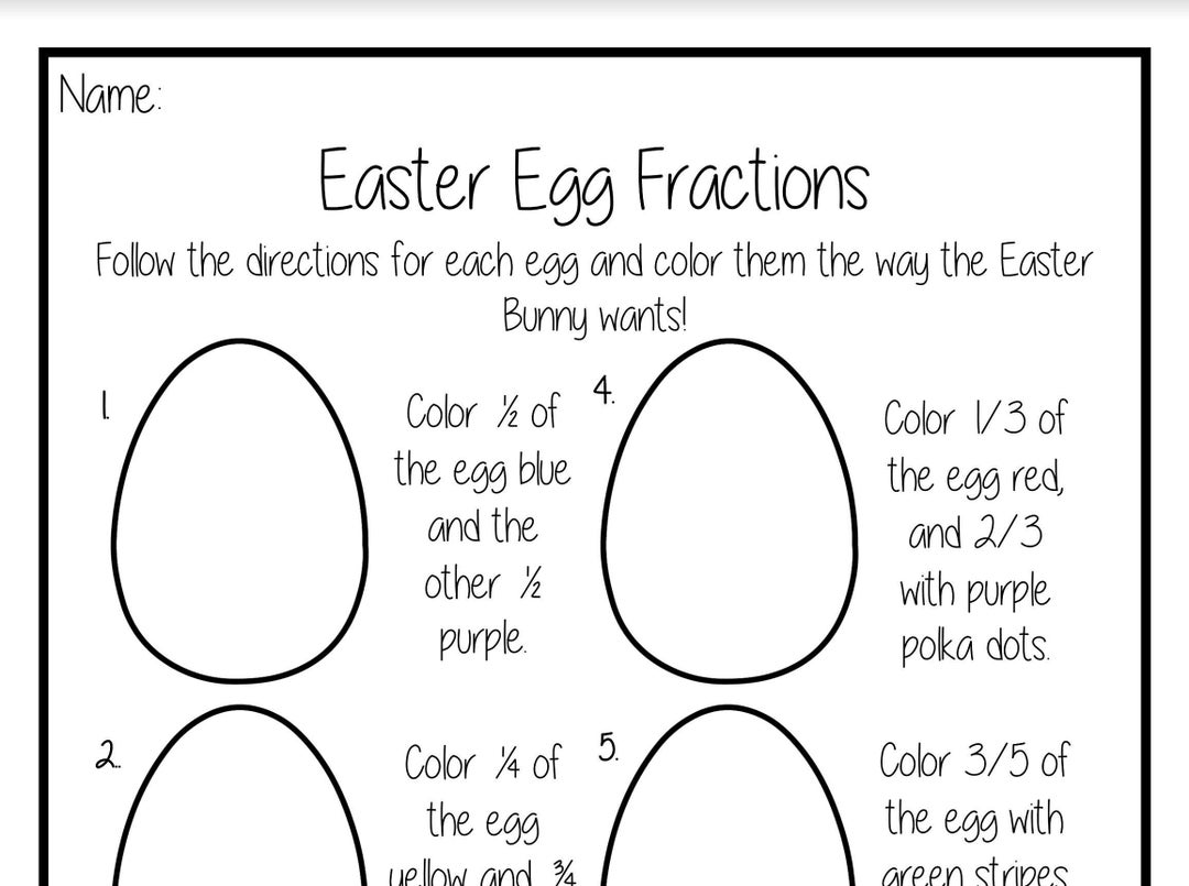 Easter Egg Fractions - Etsy