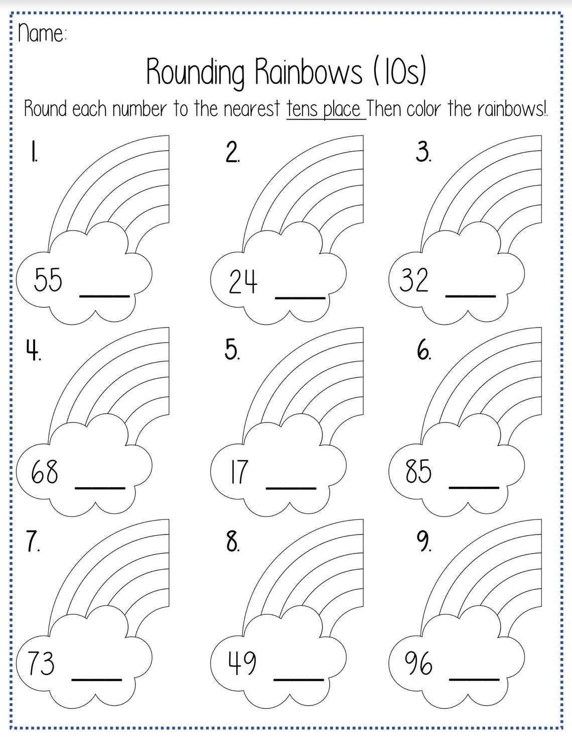 Rounding Worksheets Coloring Coloring Pages