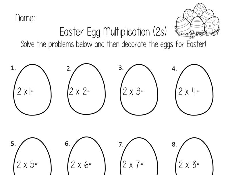 Easter Egg Multiplication - Etsy