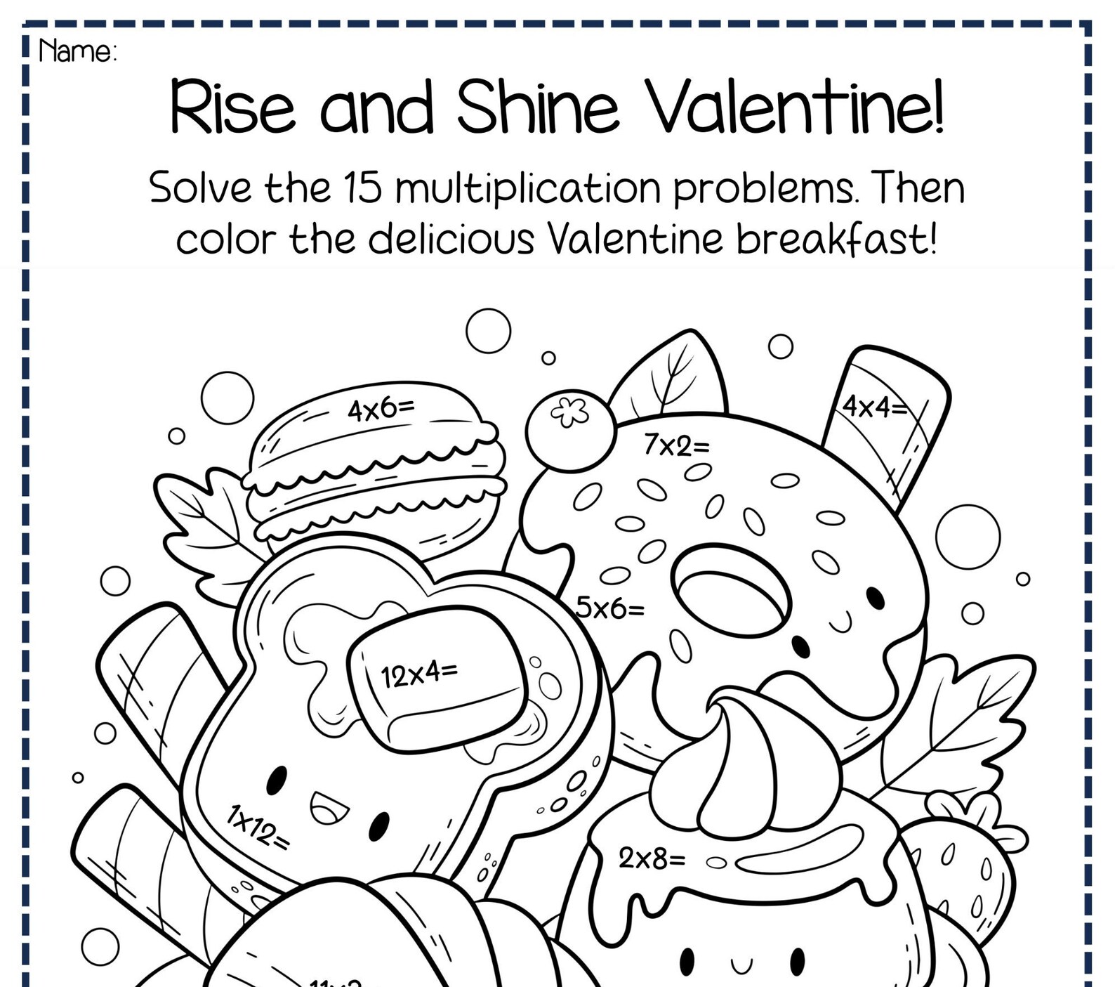 Valentine Morning Work - 14 Days - Etsy