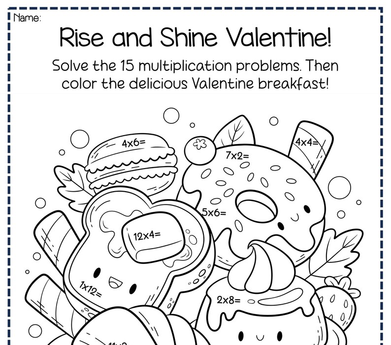 Valentine Morning Work - 14 Days - Etsy