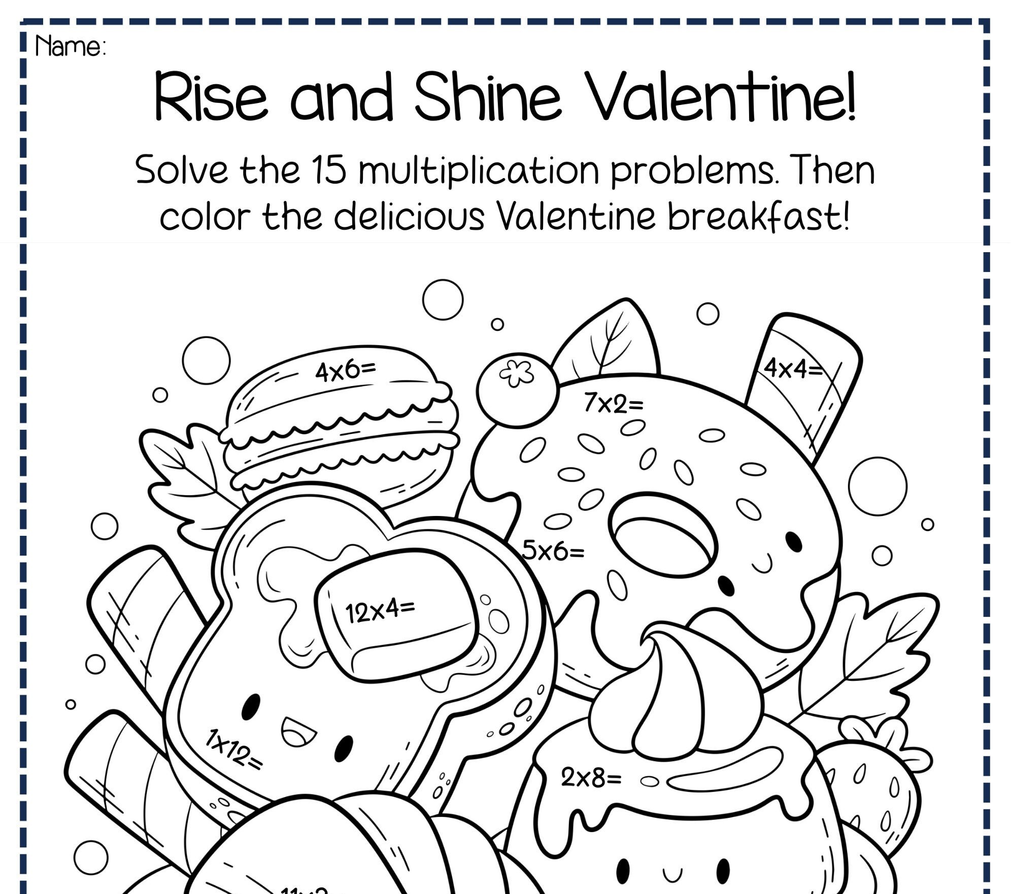 Valentine Morning Work - 14 Days - Etsy