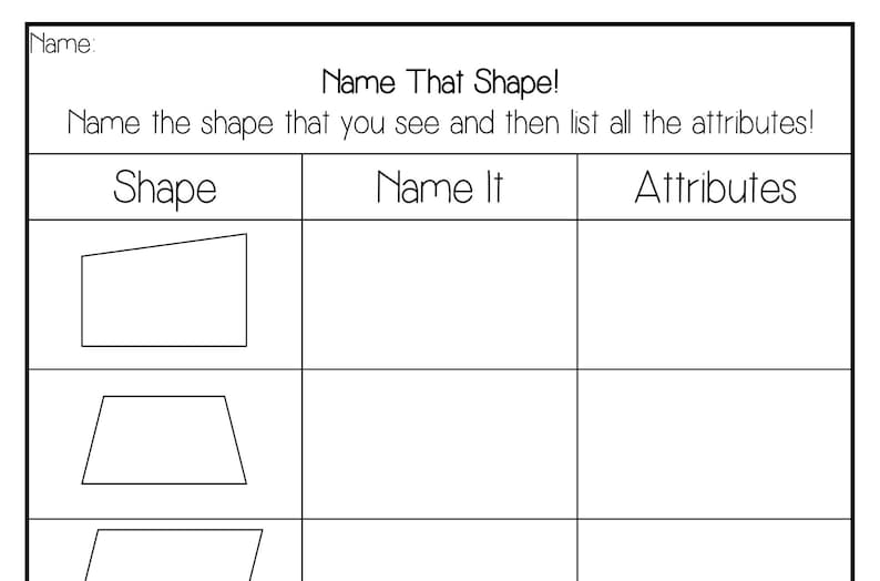 Geometry Worksheet Packet - 15 Worksheets - Etsy