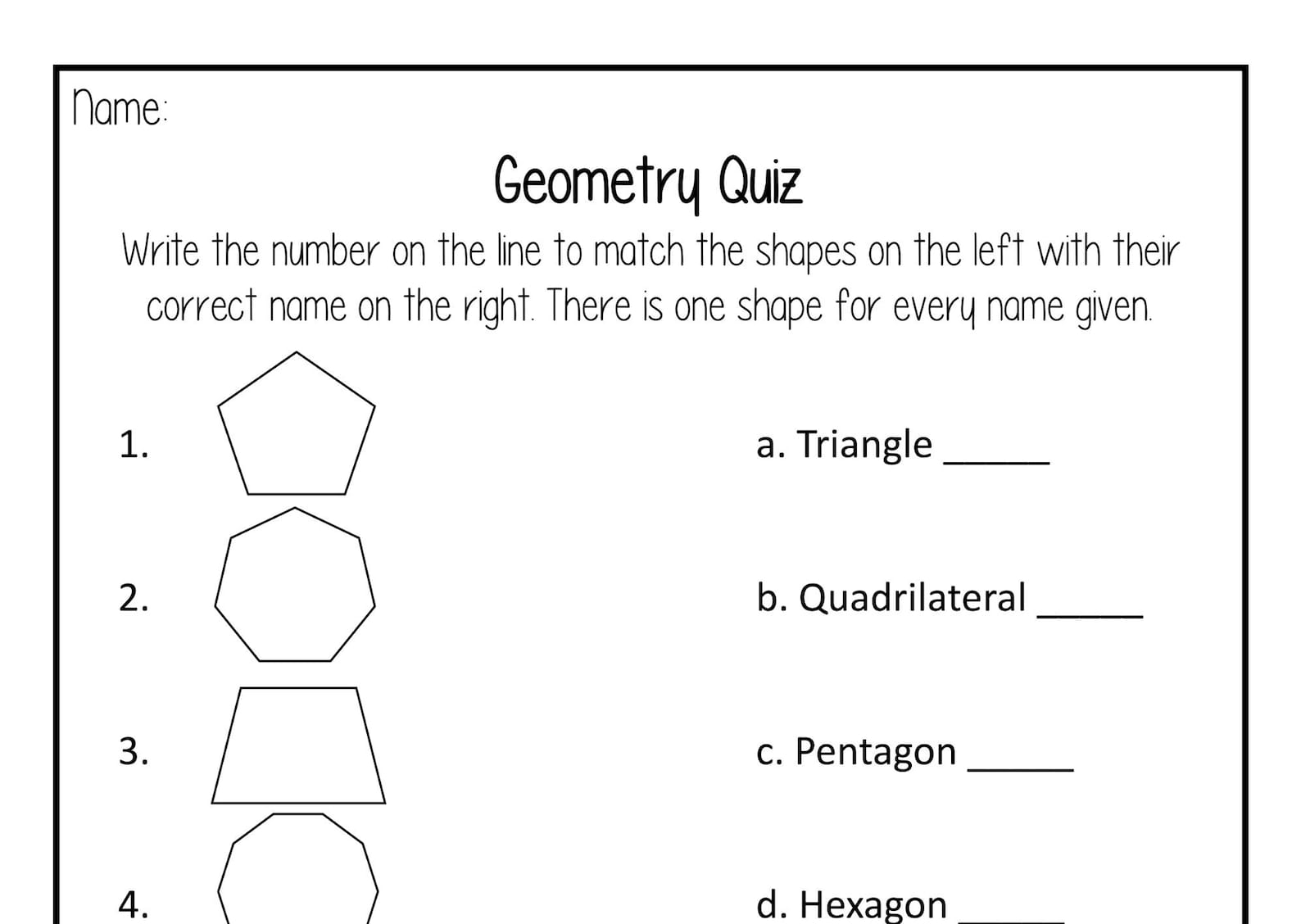 Geometry Worksheet Packet - 15 Worksheets - Etsy