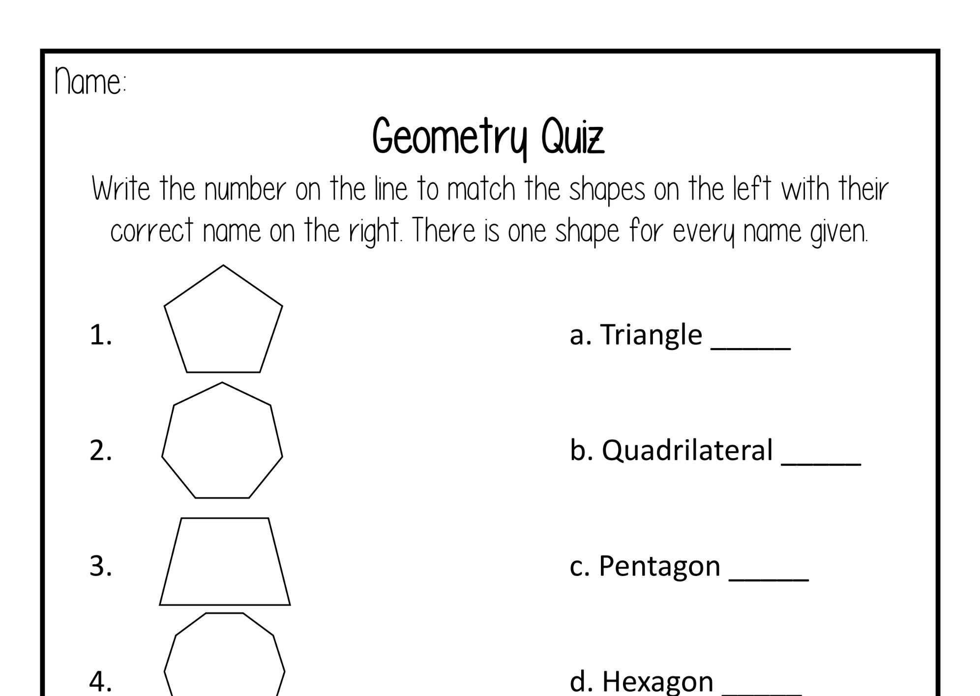 Geometry Worksheet Packet - 15 Worksheets - Etsy
